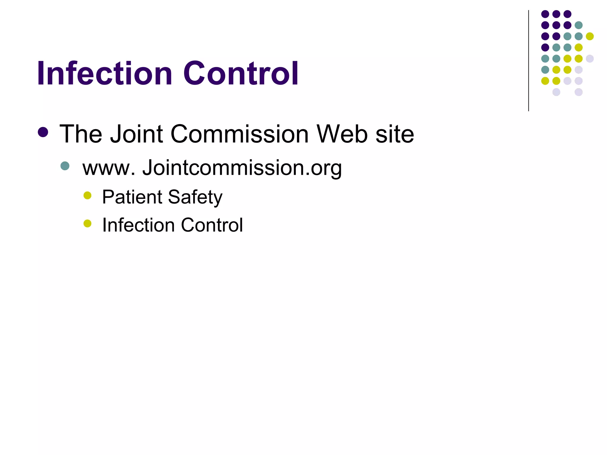 National Patient Safety Goals And Infection Control | PPT