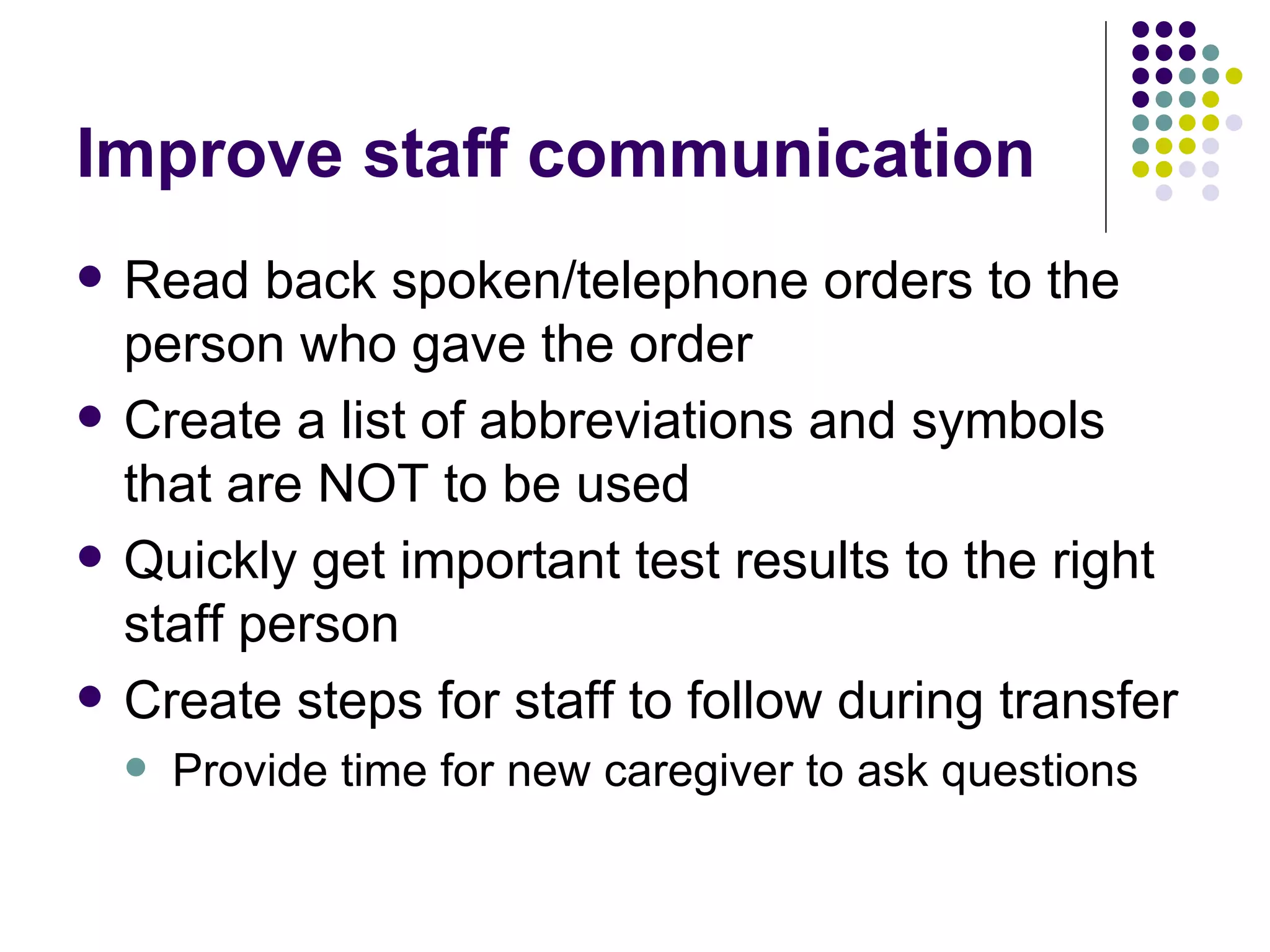 National Patient Safety Goals And Infection Control | PPT