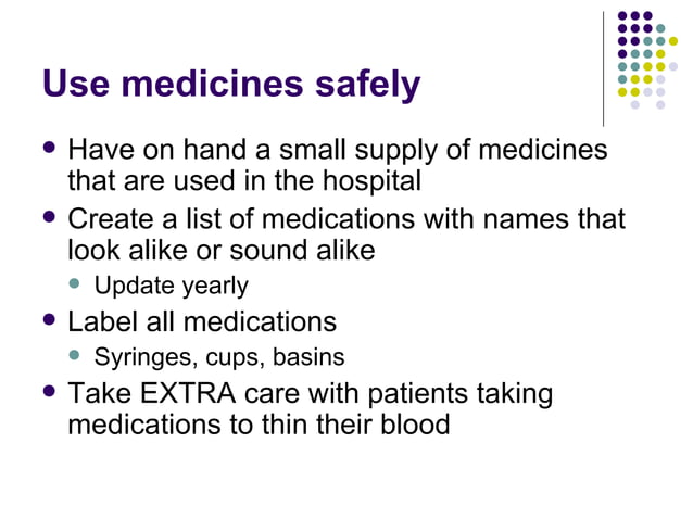 National Patient Safety Goals And Infection Control | PPT