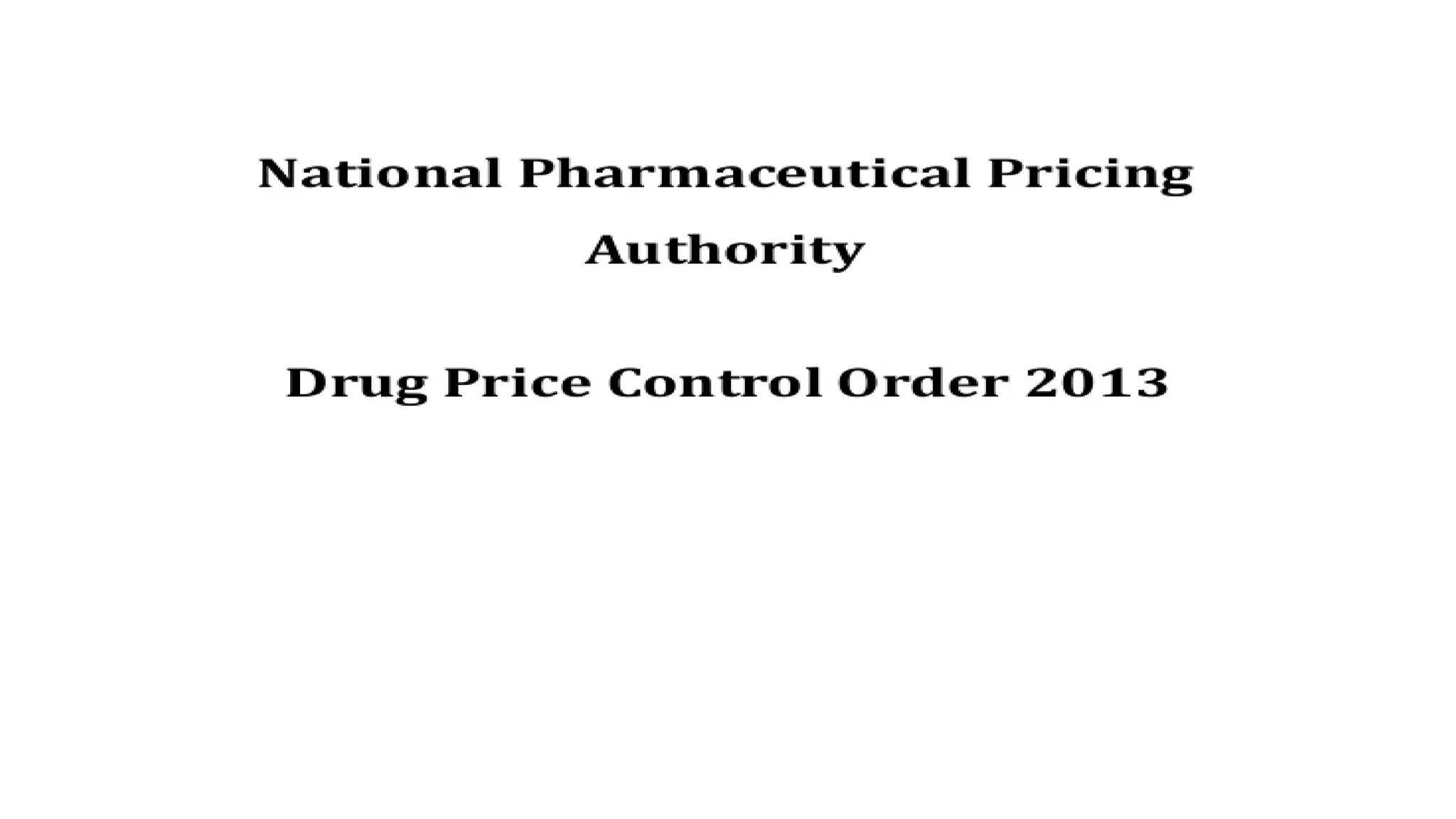 National pharmaceutical pricing authority ppt | PDF