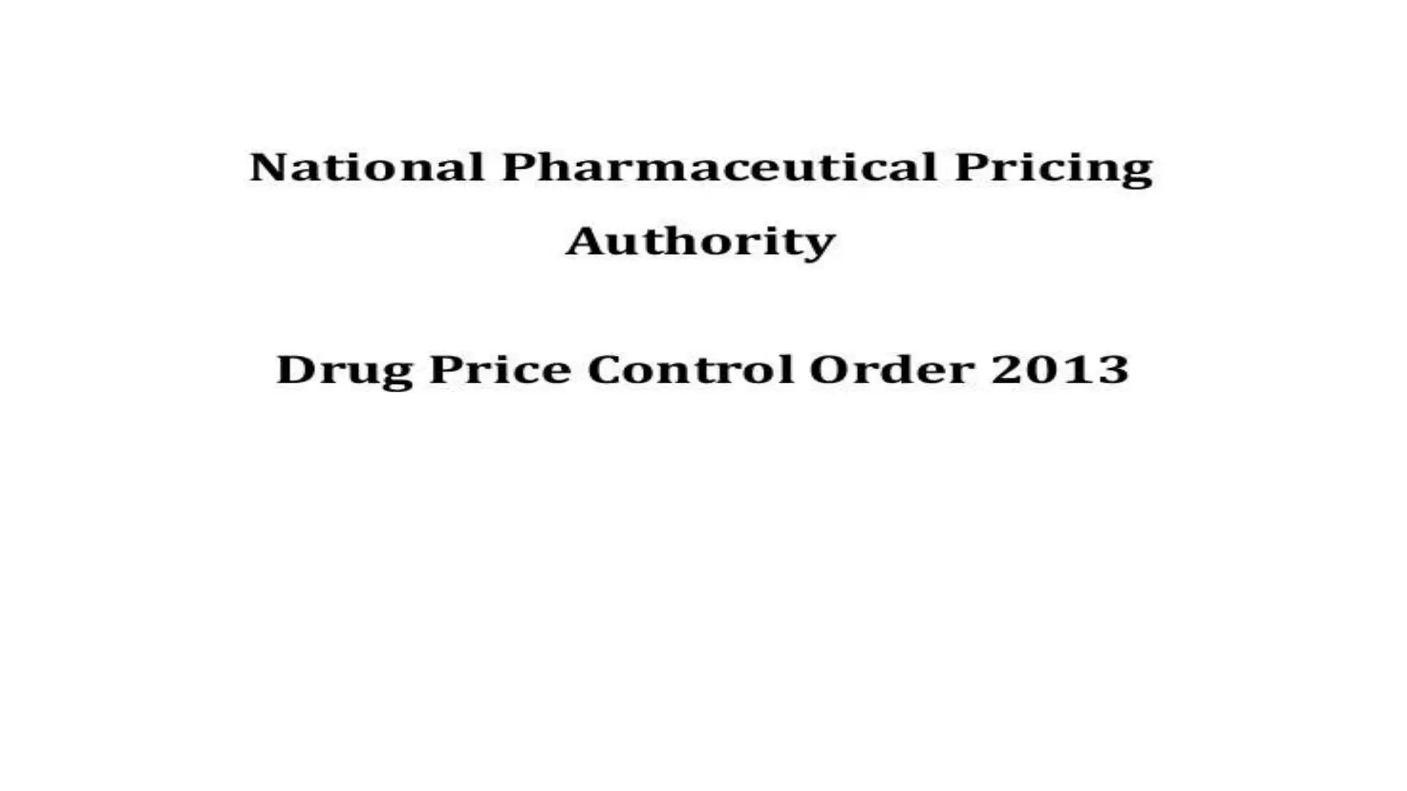 National pharmaceutical pricing authority ppt | PPTX