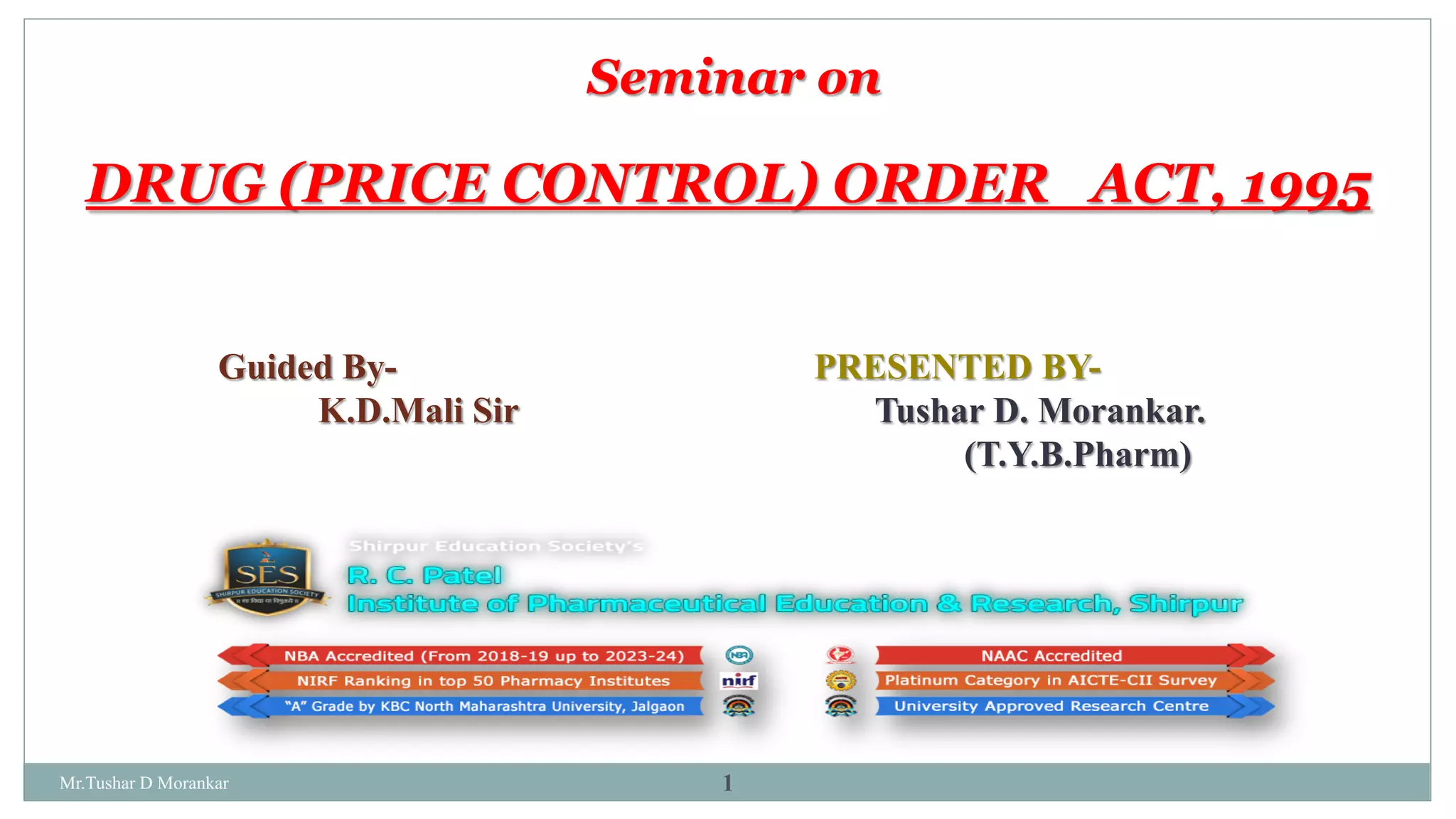 National pharmaceutical pricing authority with drugs price control ...