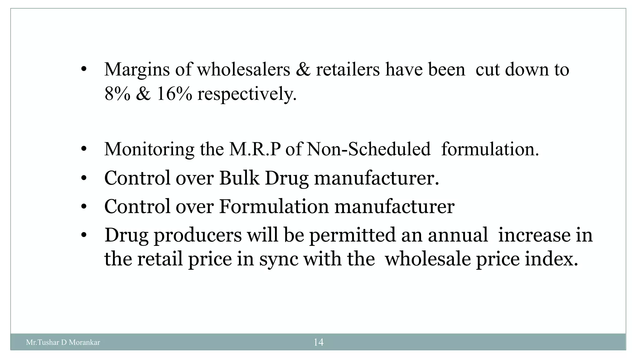 National pharmaceutical pricing authority with drugs price control ...