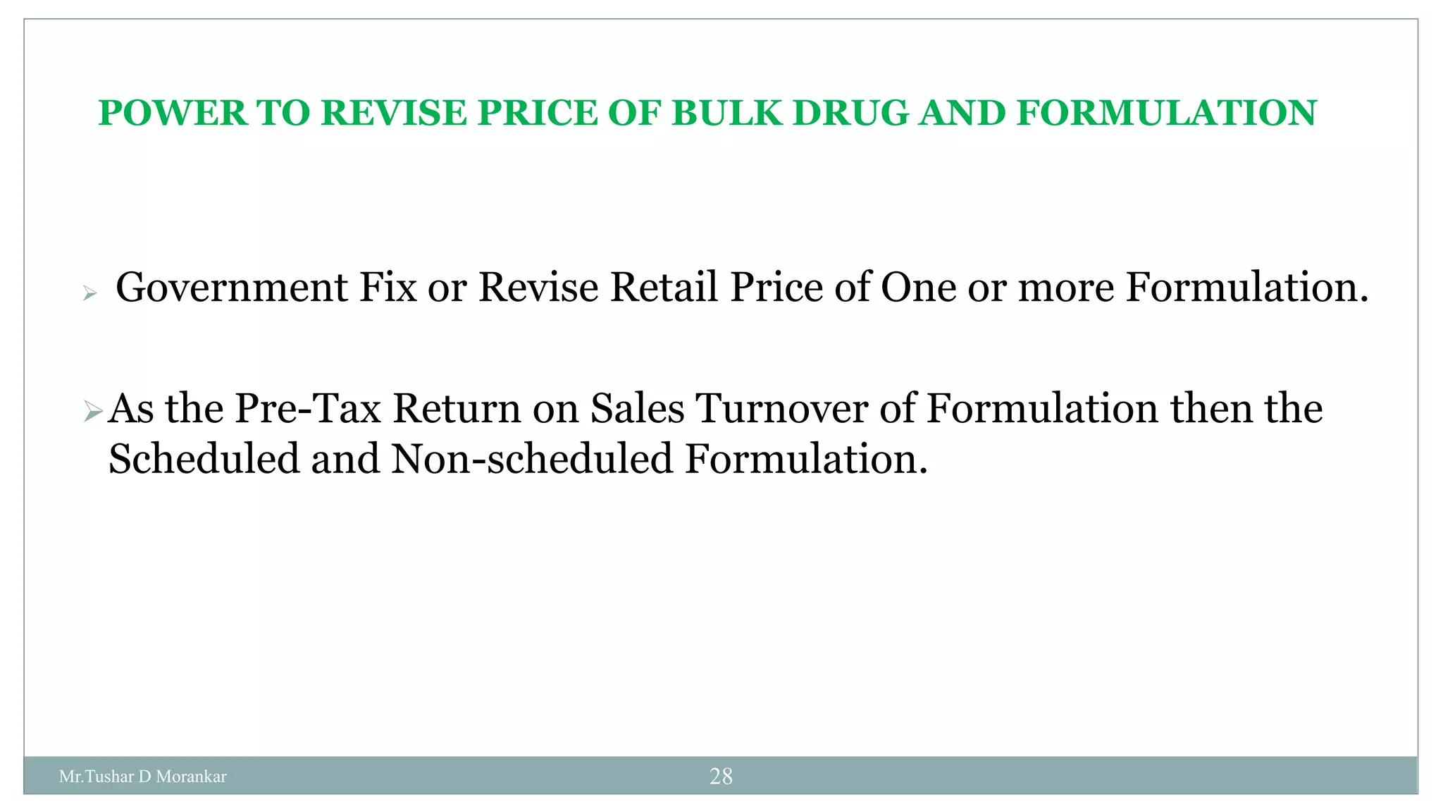 National pharmaceutical pricing authority with drugs price control ...