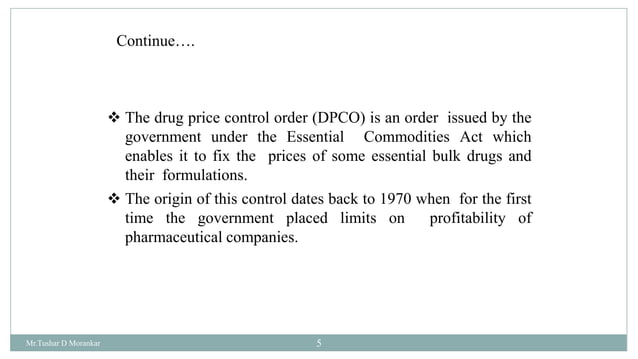 National pharmaceutical pricing authority with drugs price control ...