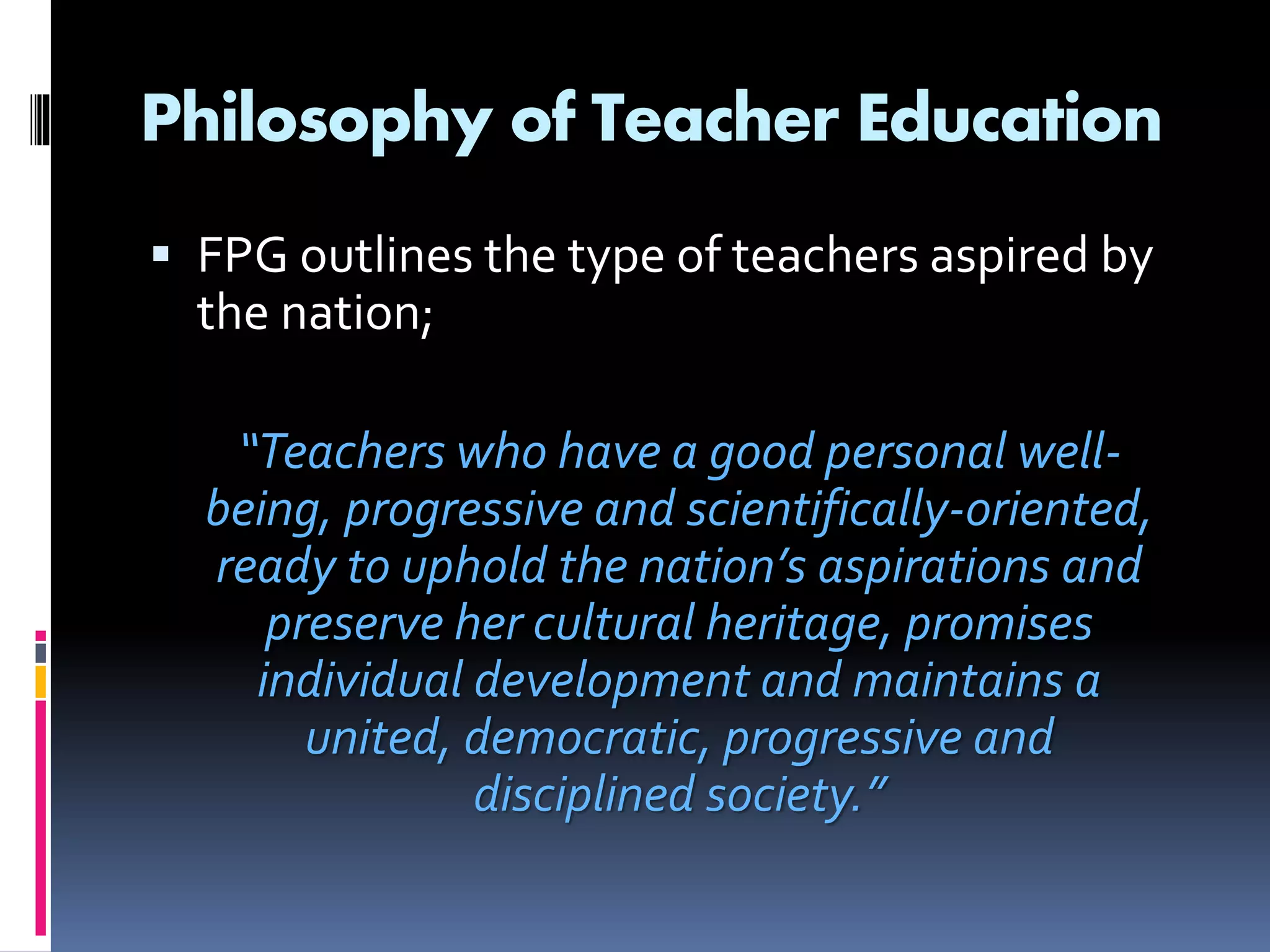 National philosophy of education | PPTX