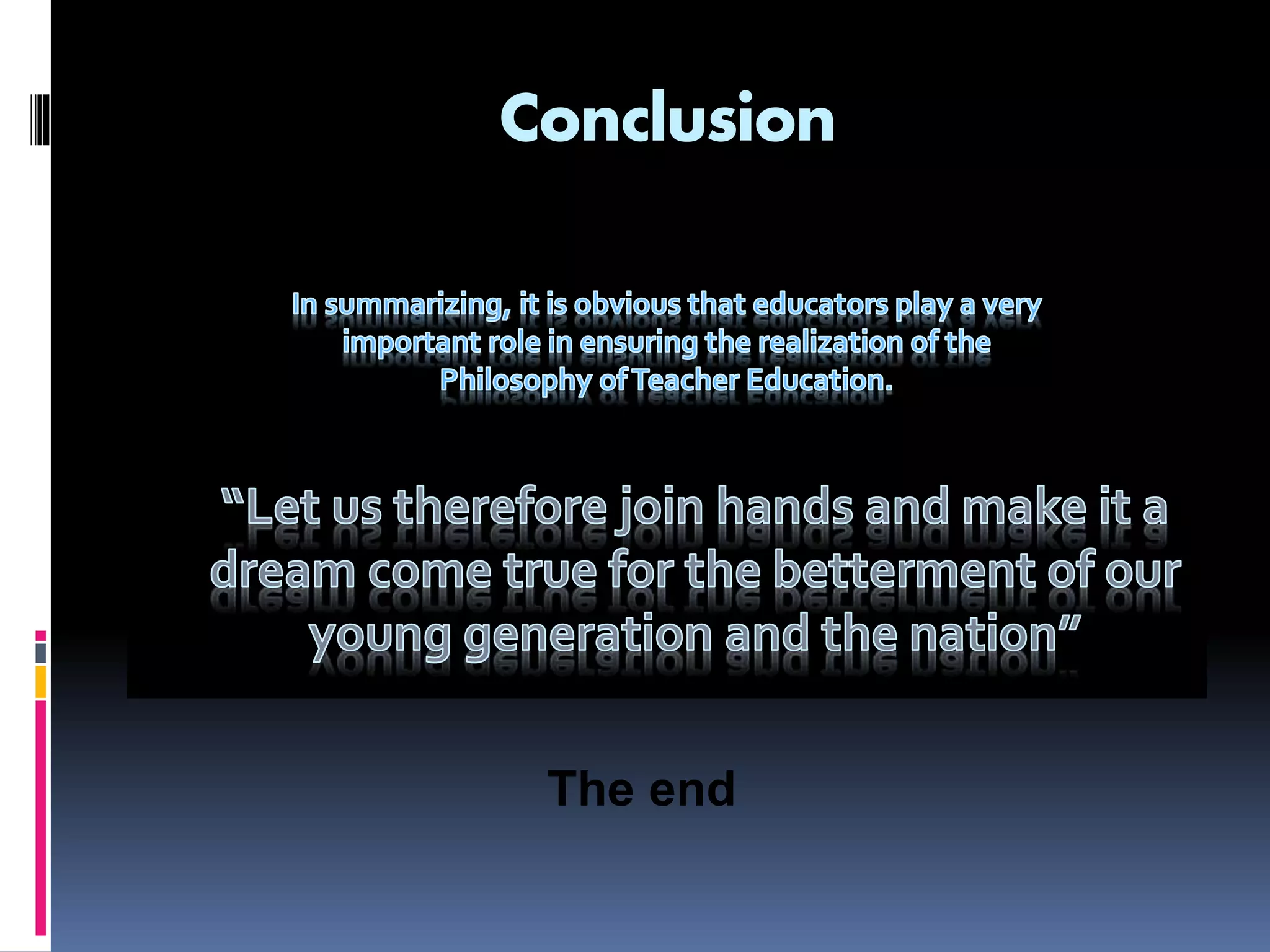 National philosophy of education | PPTX