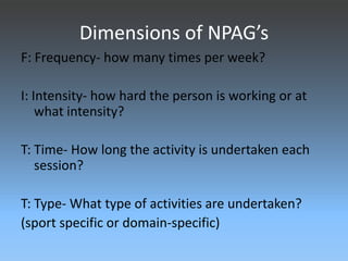 National physical activity guidelines | PPTX