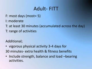 National physical activity guidelines | PPTX