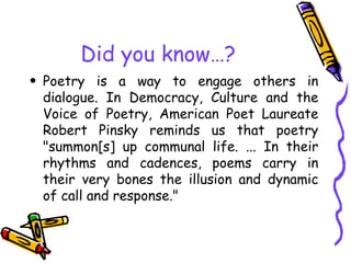 National poetry month | PPT