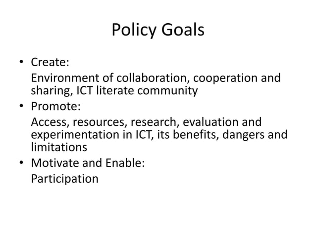 National policy of ICT in School Education | PPTX