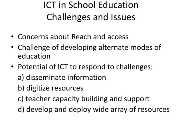 National policy of ICT in School Education | PPTX