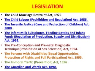 National policy for children in India | PPTX