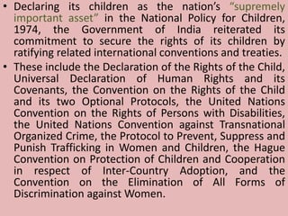 National policy for children in India | PPTX