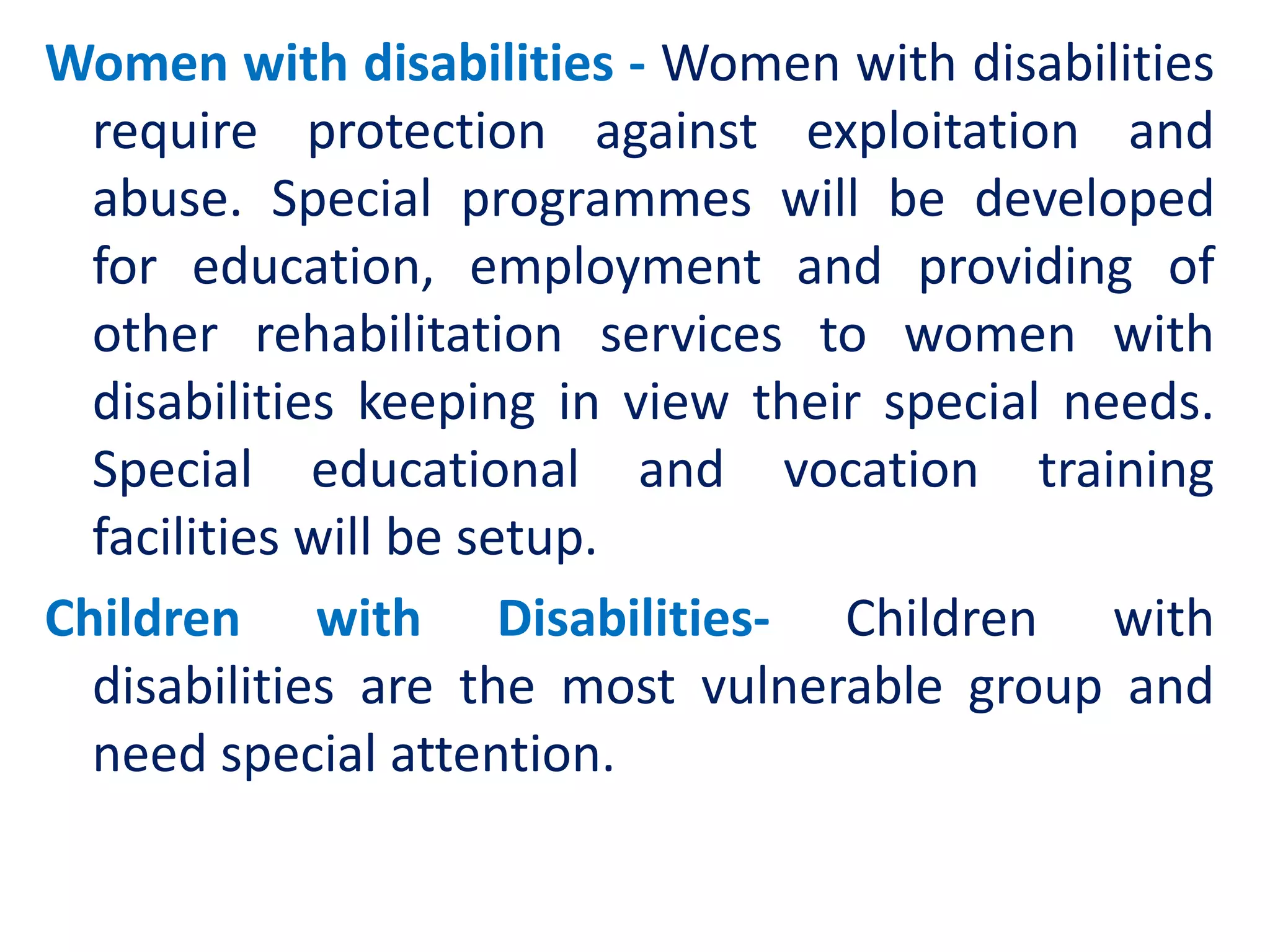 National policy for disability 2006 | PPTX