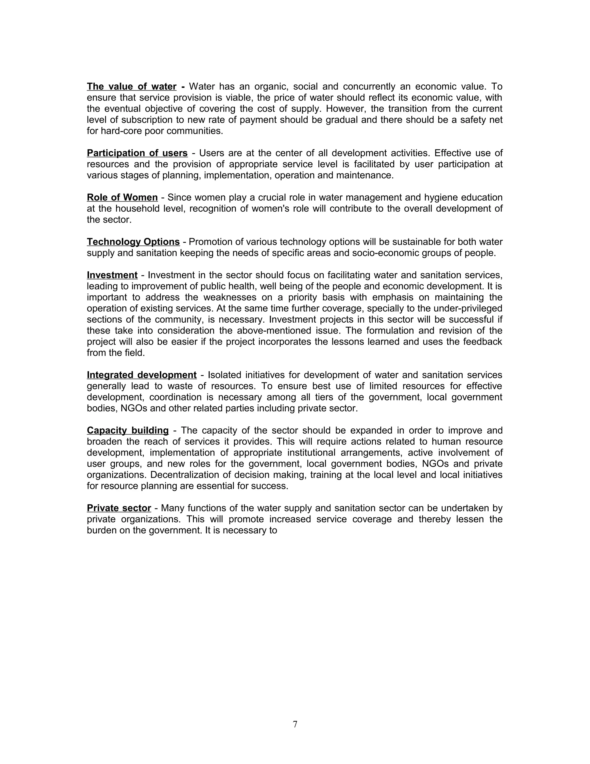 National Policy For Safe Water Supply And Sanitation 1998 Pdf