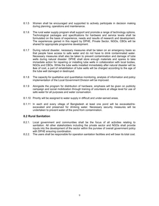 National policy for safe water supply & sanitation 1998 | DOC
