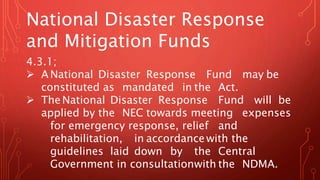 National policy on disaster management 2009 | PPTX