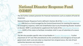National policy on disaster management | PPTX
