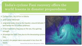 National policy on disaster management | PPTX