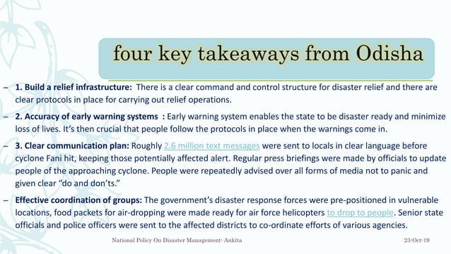 National policy on disaster management | PPTX