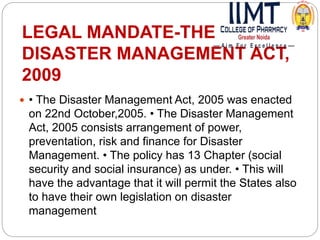 National Policy on Disaster management 2009.pptx