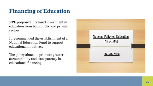 National Policy On Education-1986 (Objectives And Major Recommendations).pptx