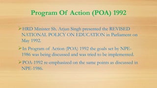 National policy on education | PPTX | Education industry | Industries