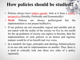 National policy on education (1986) critical analysis | PPTX