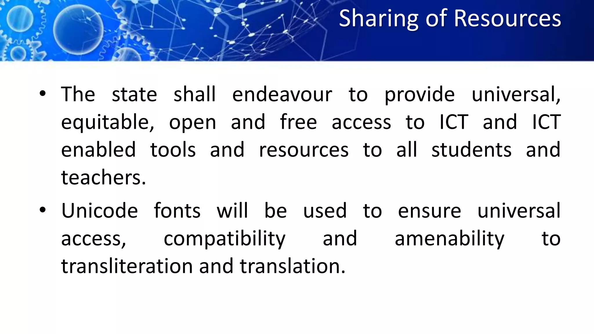 National policy on ICT in School Education | PPTX