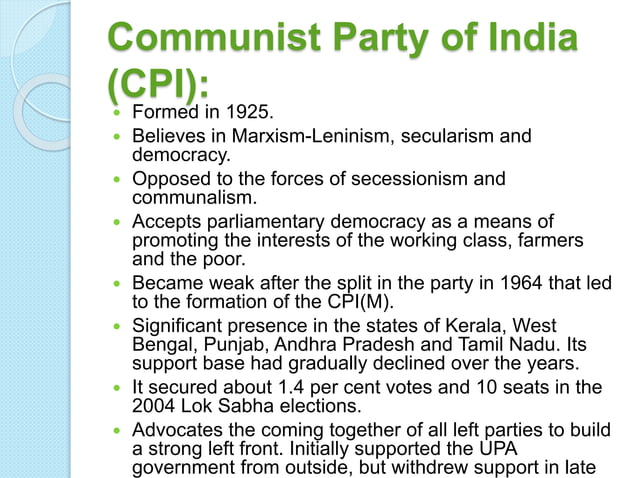 Indian Constitution: National Political Parties in India | PPTX