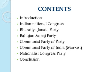 Indian Constitution: National Political Parties in India | PPTX