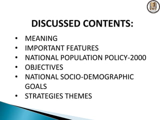 National Population Policy | PPTX