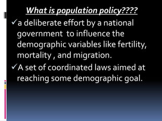 National population policy | PPTX