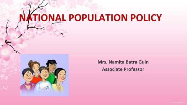 National population policy 2000 slideshare | PPTX