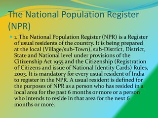 National population register | PPTX