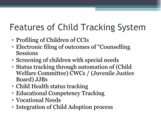 National portal on track child by NIC | PPT
