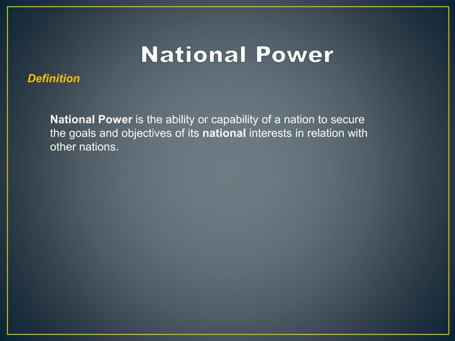 National power (1) | PPTX | Politics
