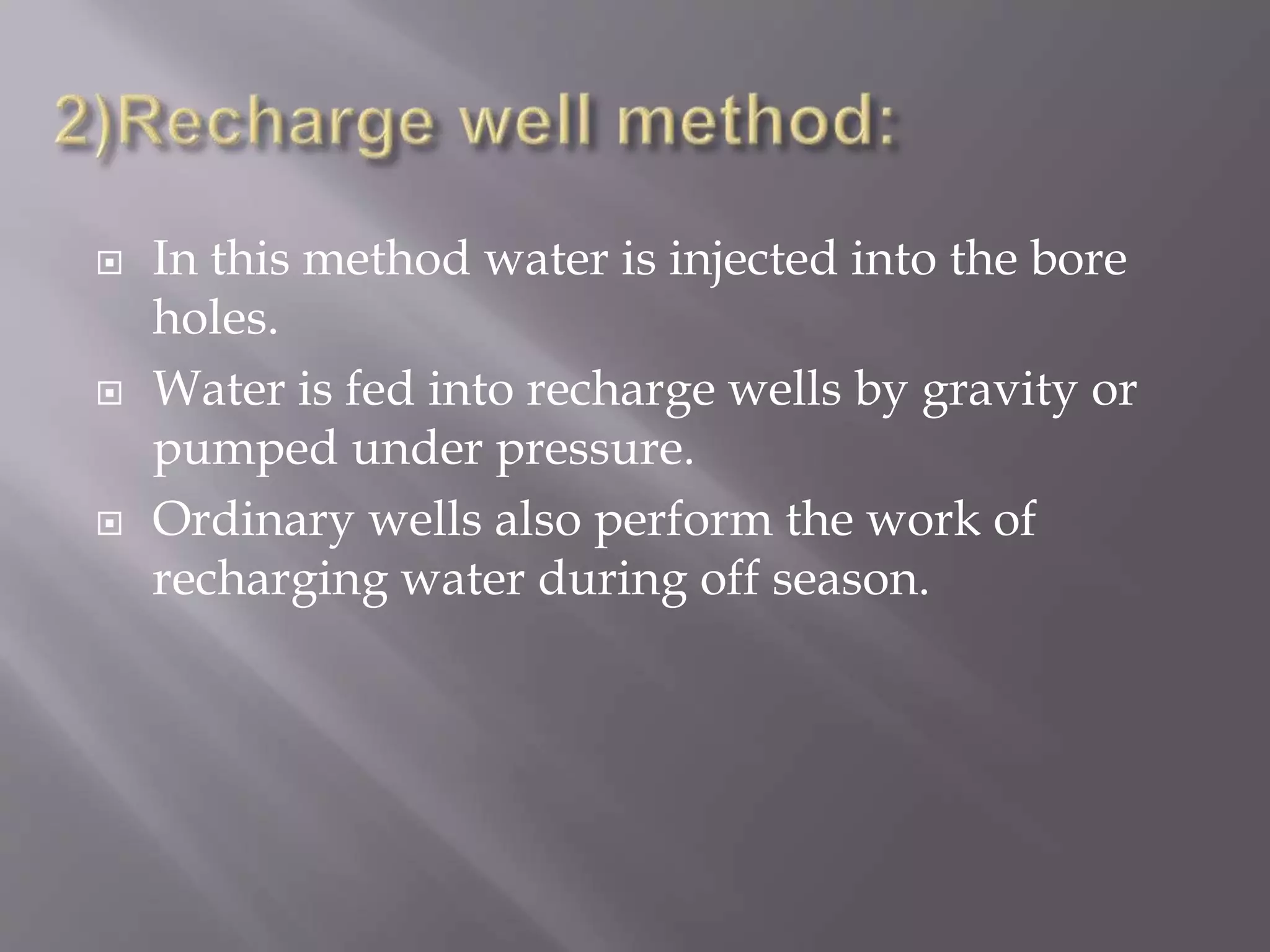 Ground Water Recharge | PPTX