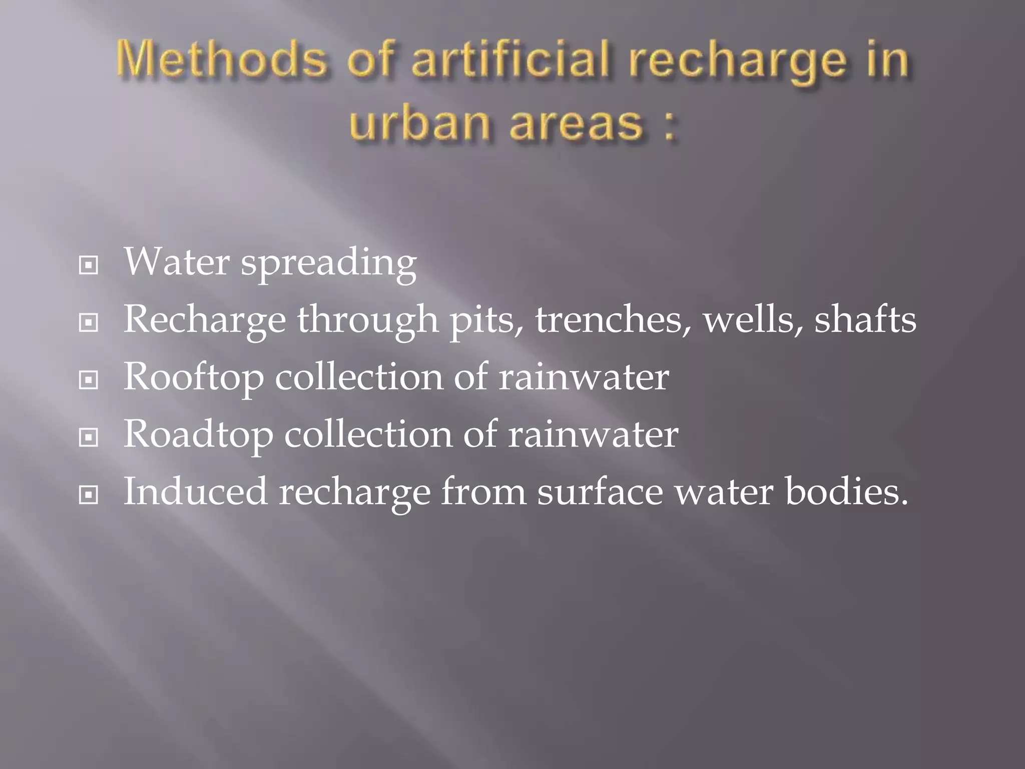 Ground Water Recharge | PPTX