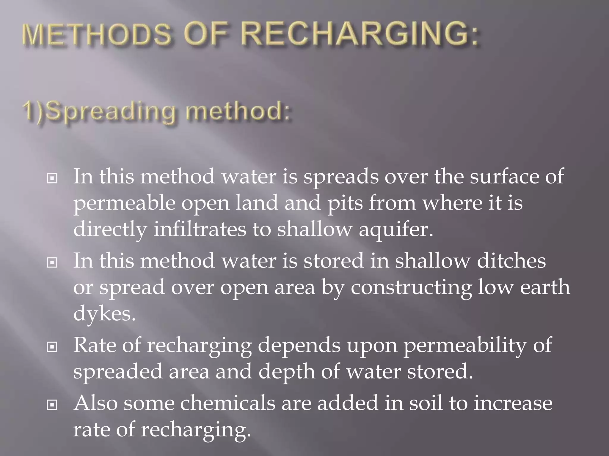 Ground Water Recharge | PPTX