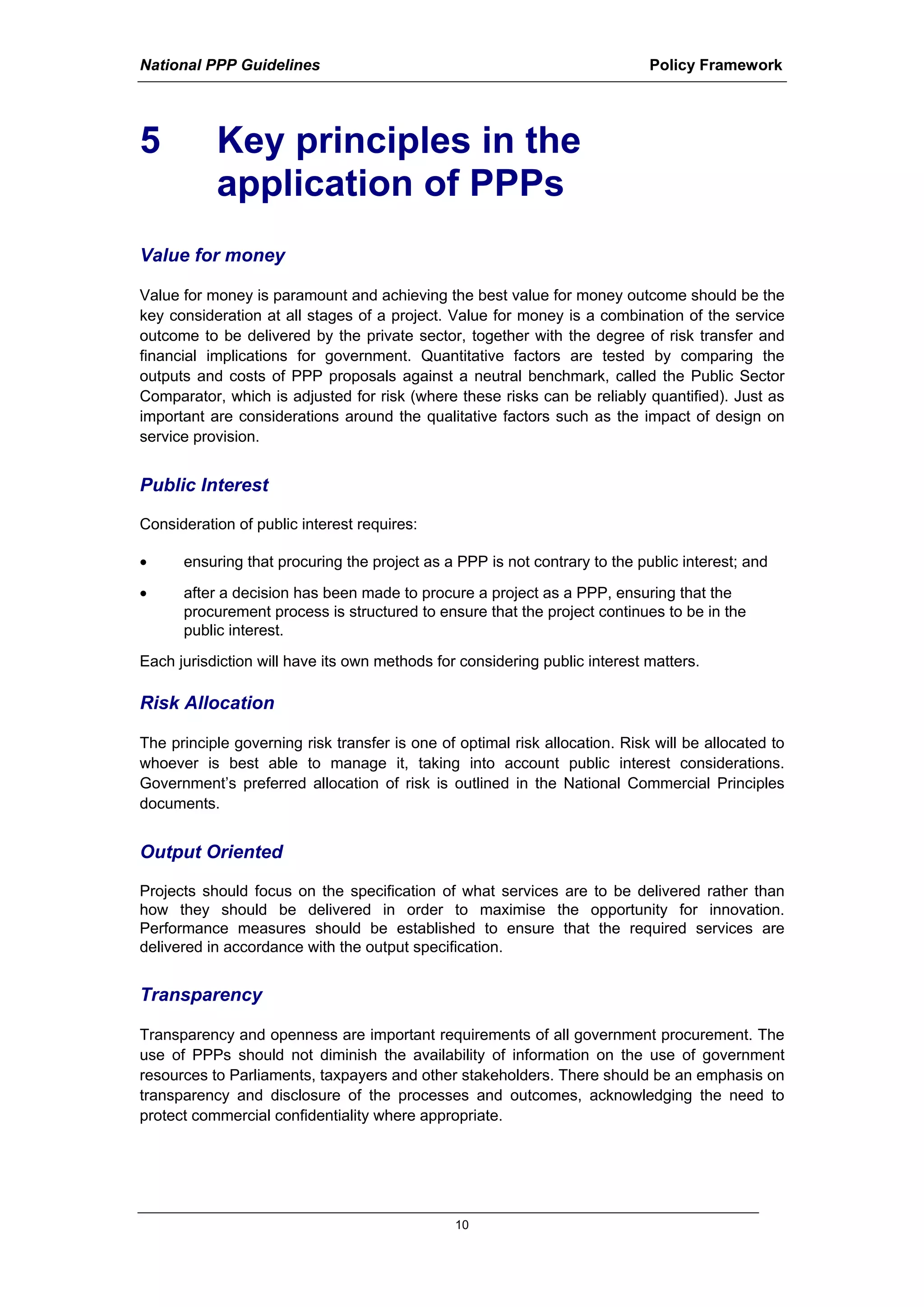 National ppp policy_framework_australia | PDF