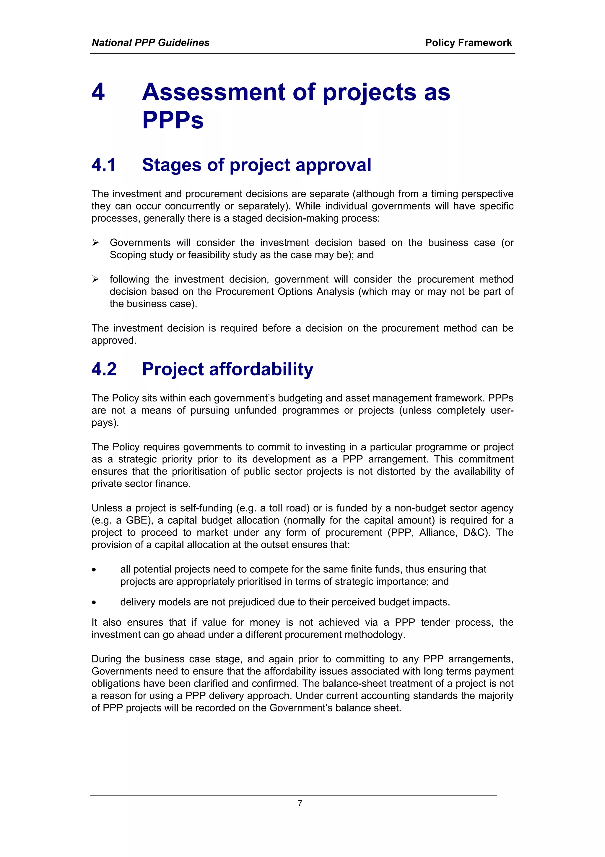 National ppp policy_framework_australia | PDF