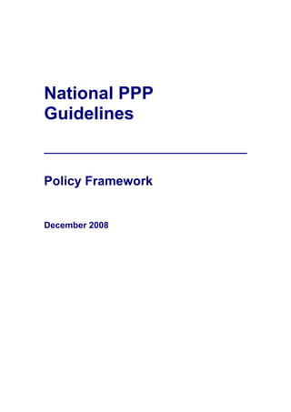 National ppp policy_framework_australia | PDF