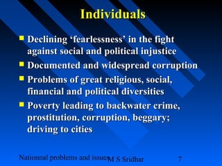 National problems and issues | PPT