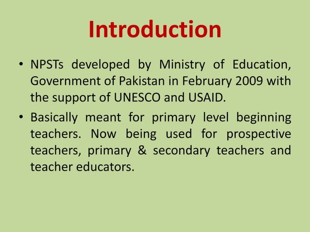 National Professional Standards for Teachers in Pakistan.pptx