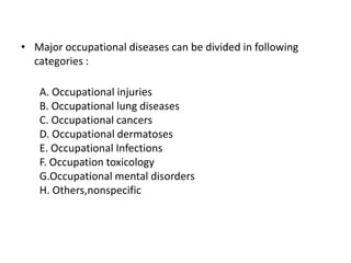 National program for control and treatment of occupational | PPTX