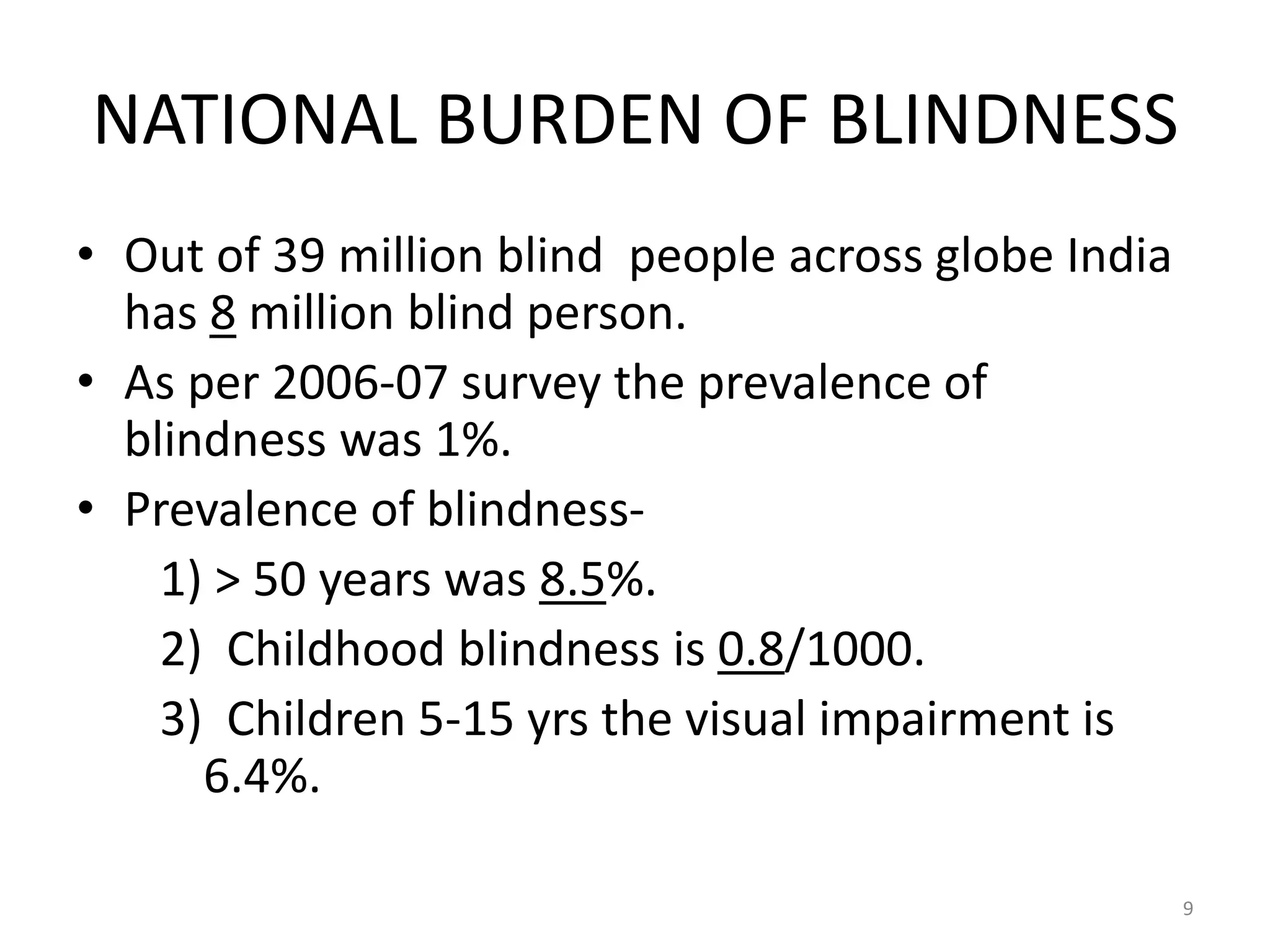 National programme for control of blindness | PPTX
