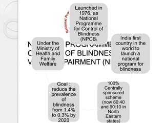 National programme for control of blindness and vision 2020 | PPTX