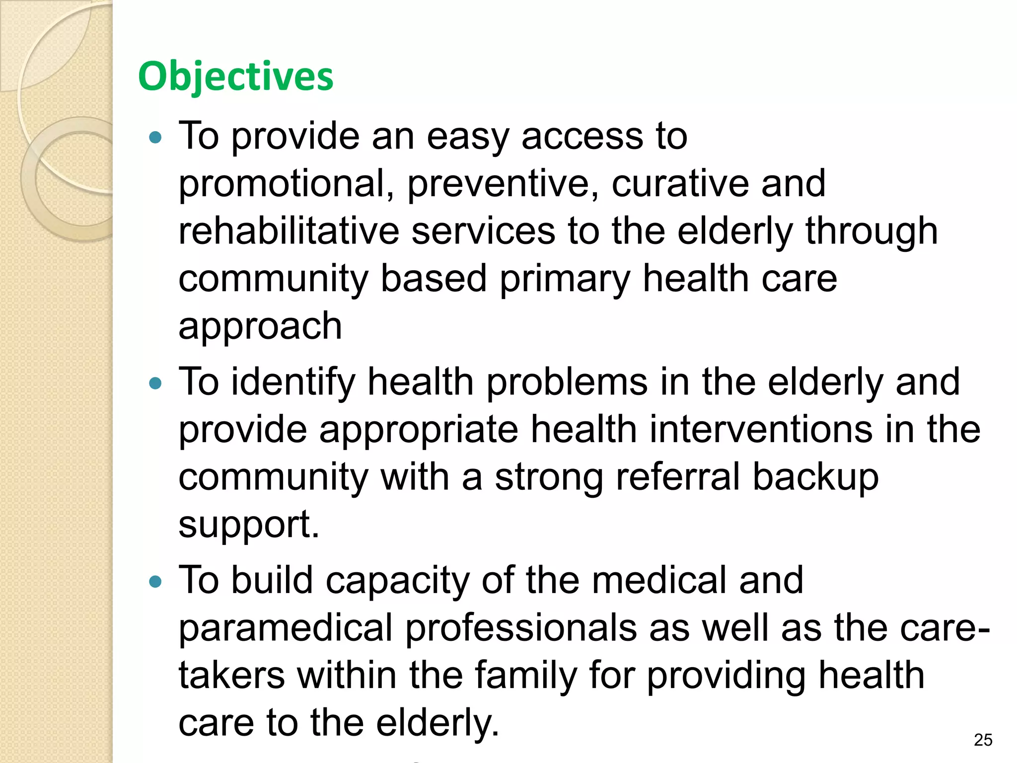 National programme for elderly final | PPTX